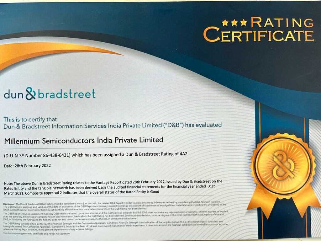 Awards & Recognition - Millennium Semiconductors India Pvt. Ltd.